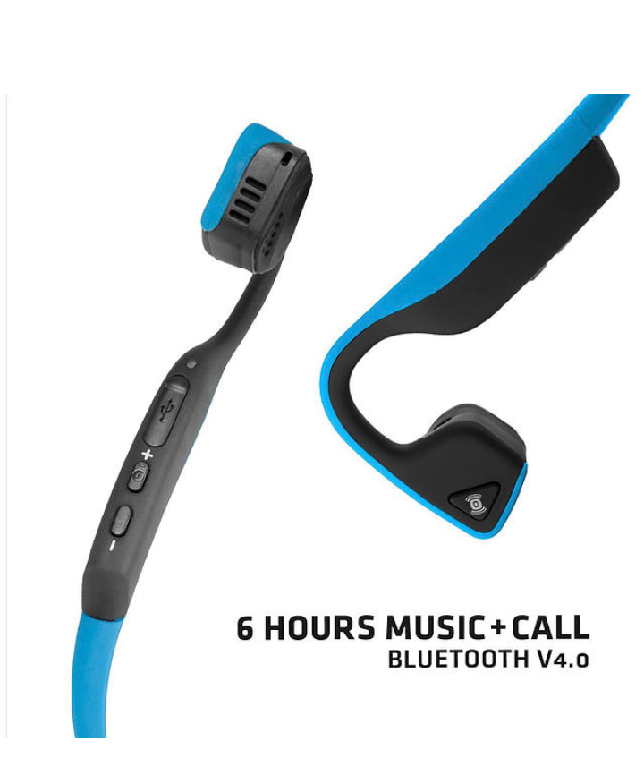 Aftershokz Trekz Titanium Open-Ear Wireless Stereo Headphones (Blue ...